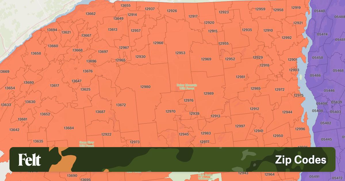 ZIP Codes in Franklin County, New York