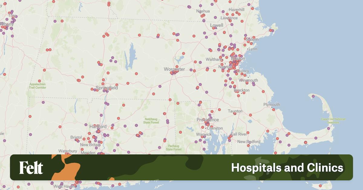 Hospitals and clinics in Massachusetts