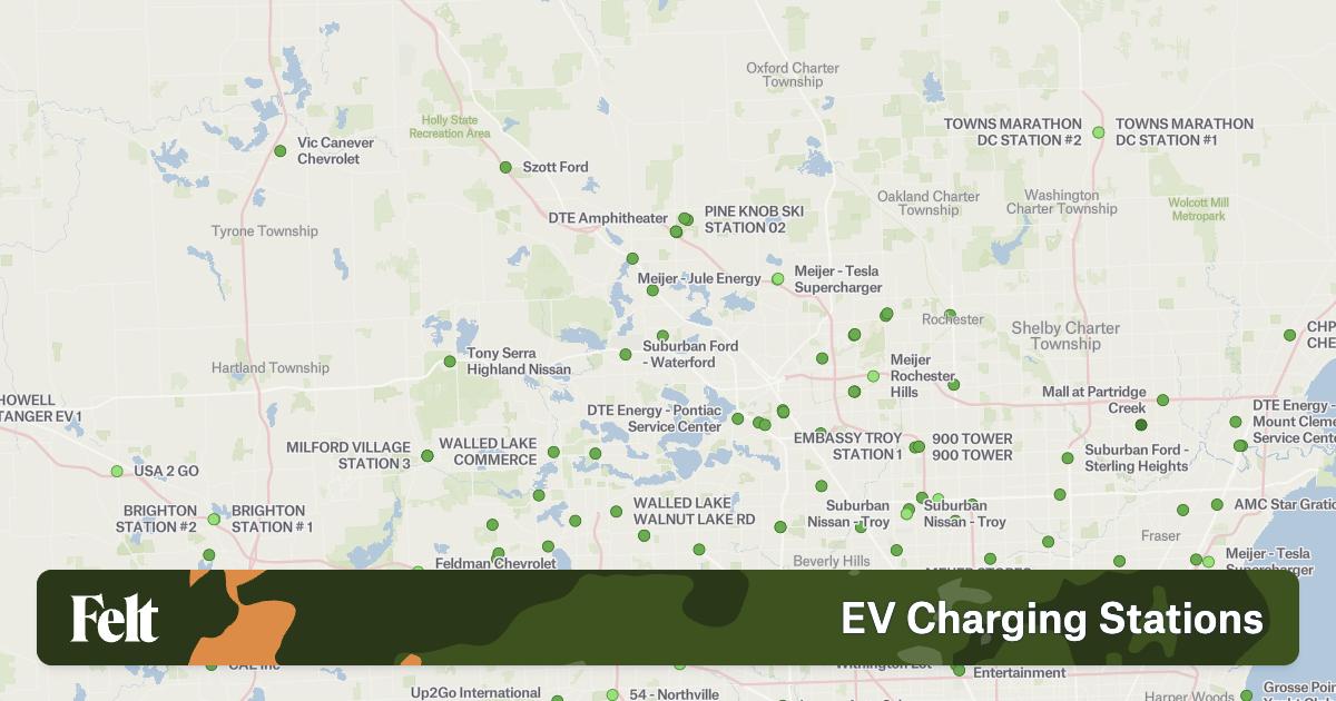 Electric Vehicle Charging Stations in Oakland County, Michigan