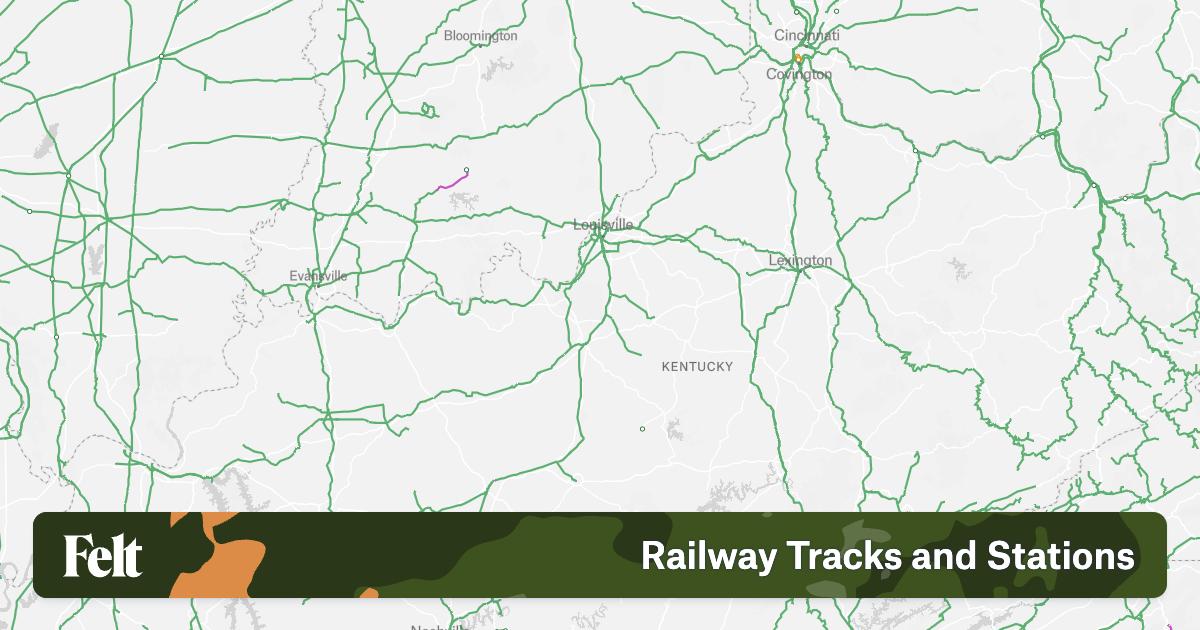Railway Tracks and Stations in Kentucky