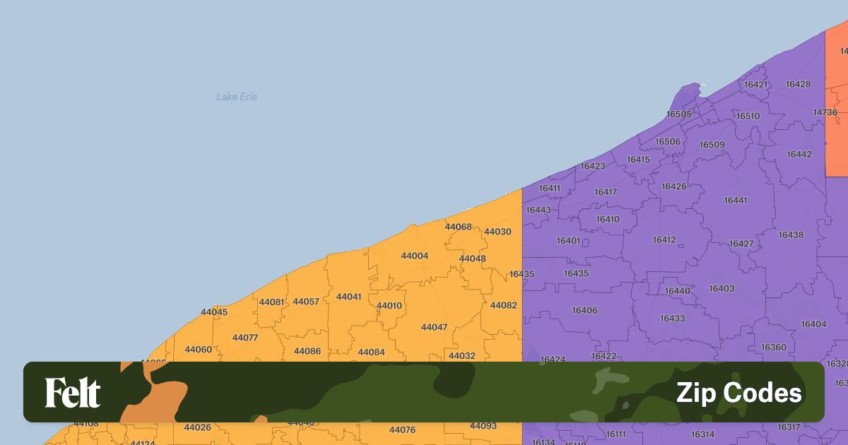 ZIP Codes in Ashtabula County, Ohio