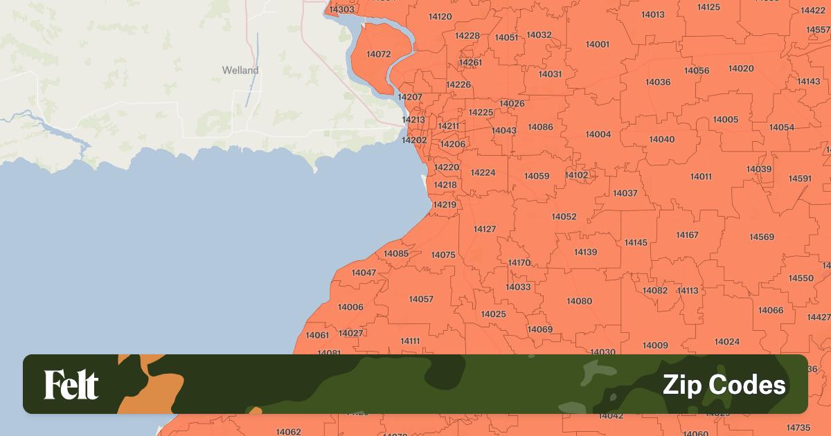 ZIP Codes in Erie County, New York