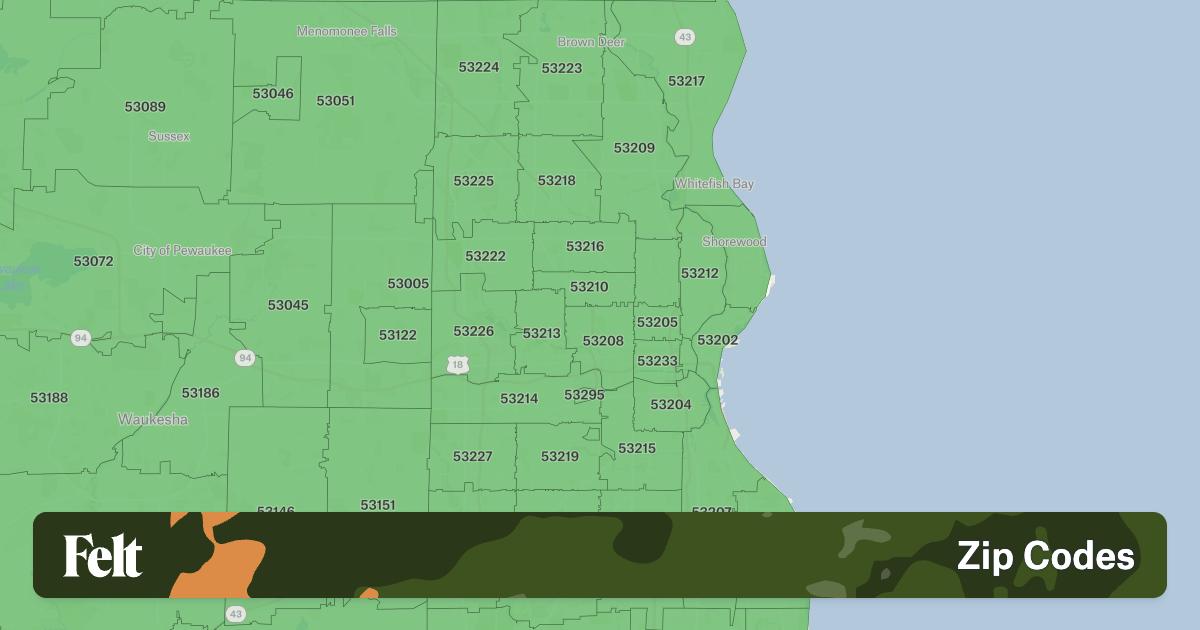 ZIP Codes in the city of Milwaukee, Wisconsin