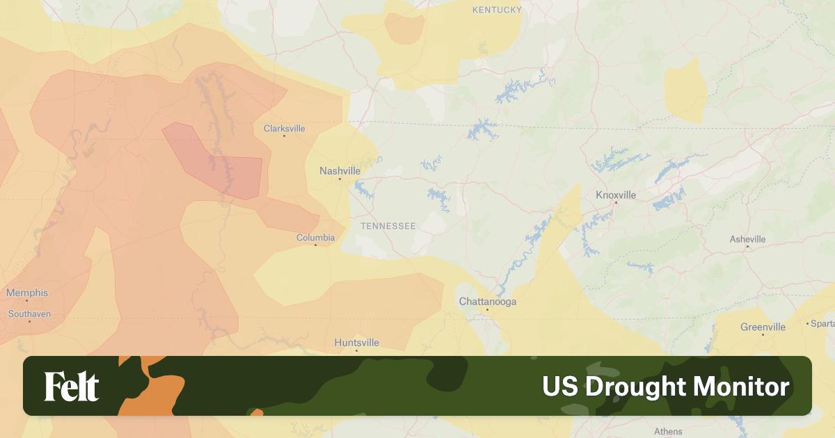 US Drought Monitor in Tennessee