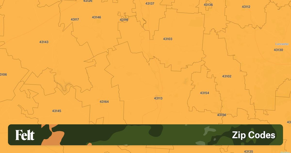 ZIP Codes in Pickaway County, Ohio