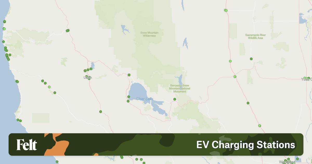 Electric Vehicle Charging Stations in Lake County, California
