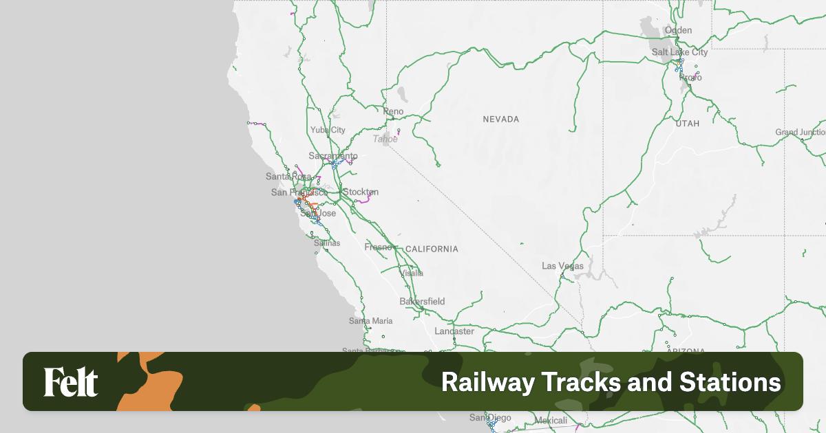 Railway Tracks and Stations in California