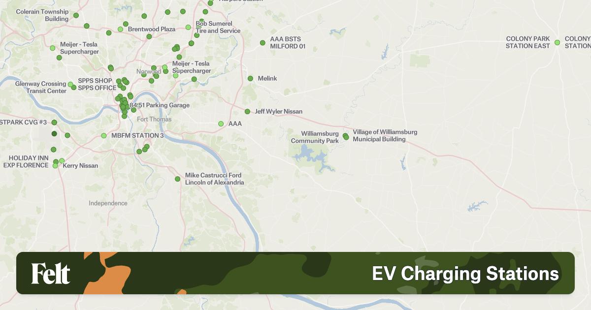 Electric Vehicle Charging Stations in Clermont County, Ohio
