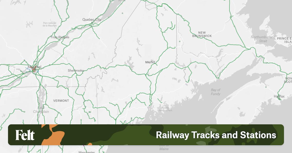 Railway Tracks and Stations in Maine