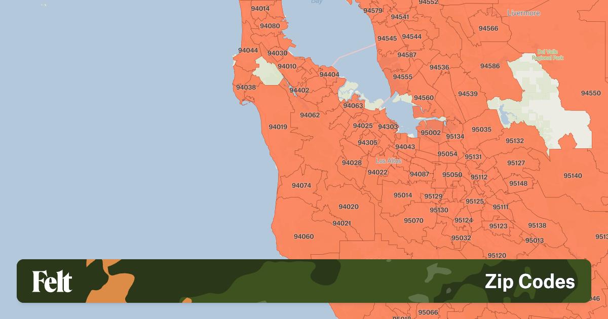 ZIP Codes in San Mateo County, California