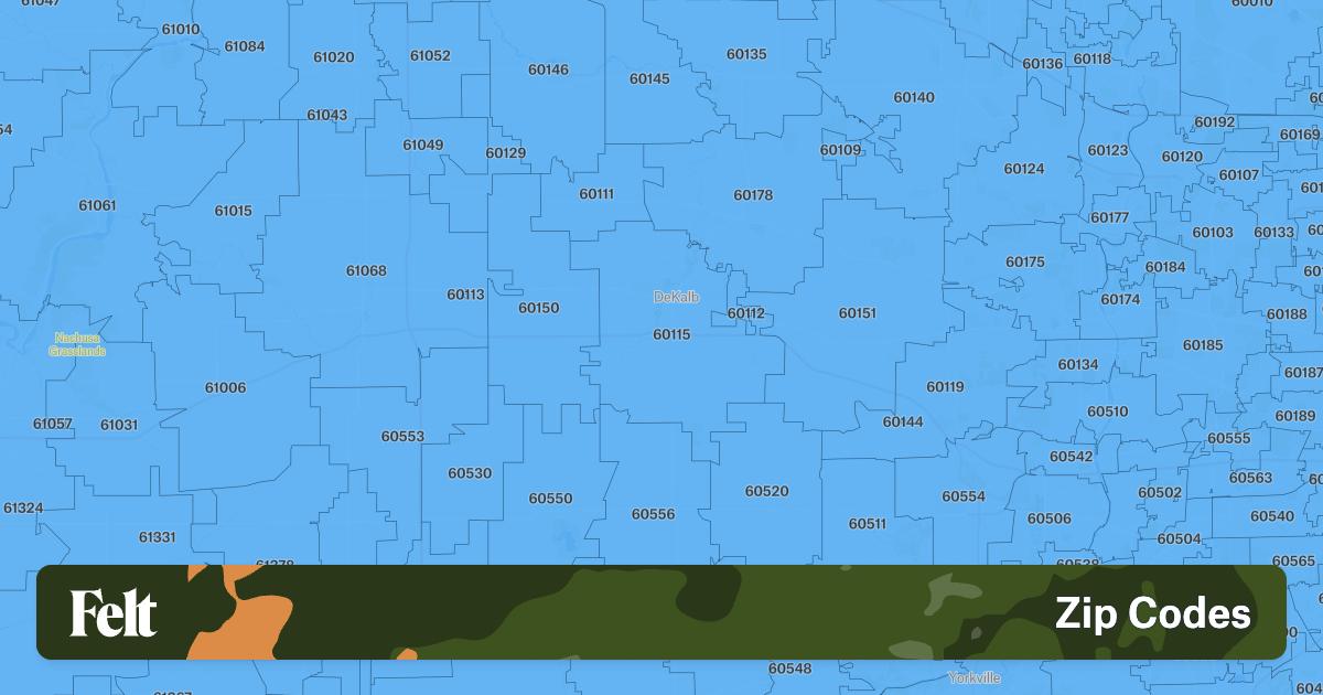 ZIP Codes in DeKalb County, Illinois