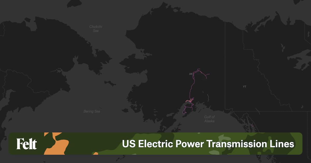 US Electric Power Transmission Lines in Alaska