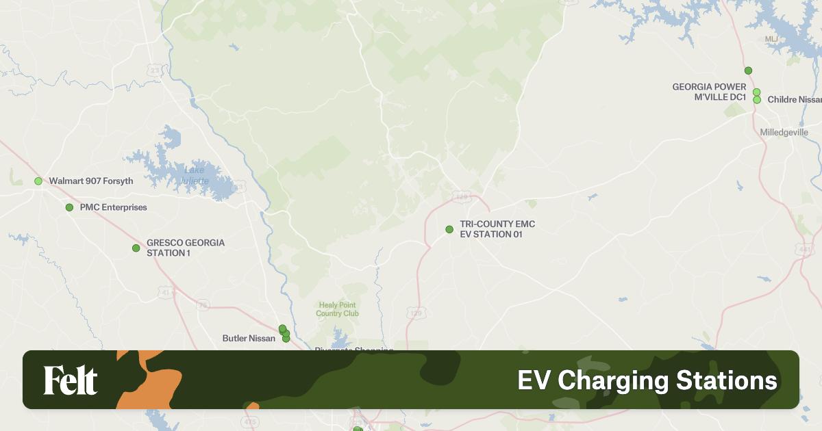 Electric Vehicle Charging Stations in Jones County, Georgia