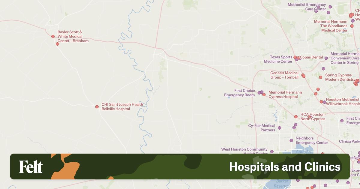 Hospitals and clinics in Waller County, Texas