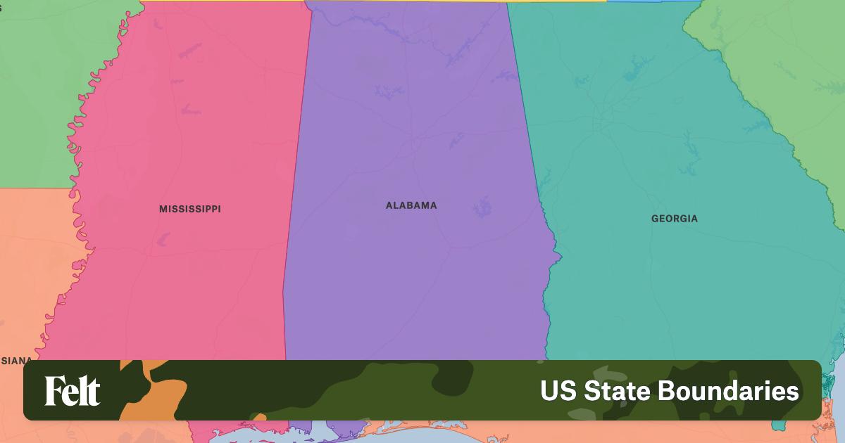 State Boundaries in Alabama