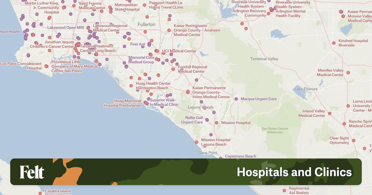 Hospitals and clinics in Orange County, California