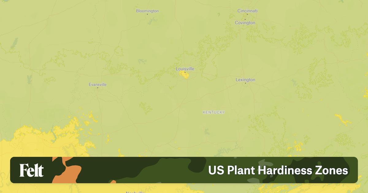 Plant Hardiness Zones in Kentucky