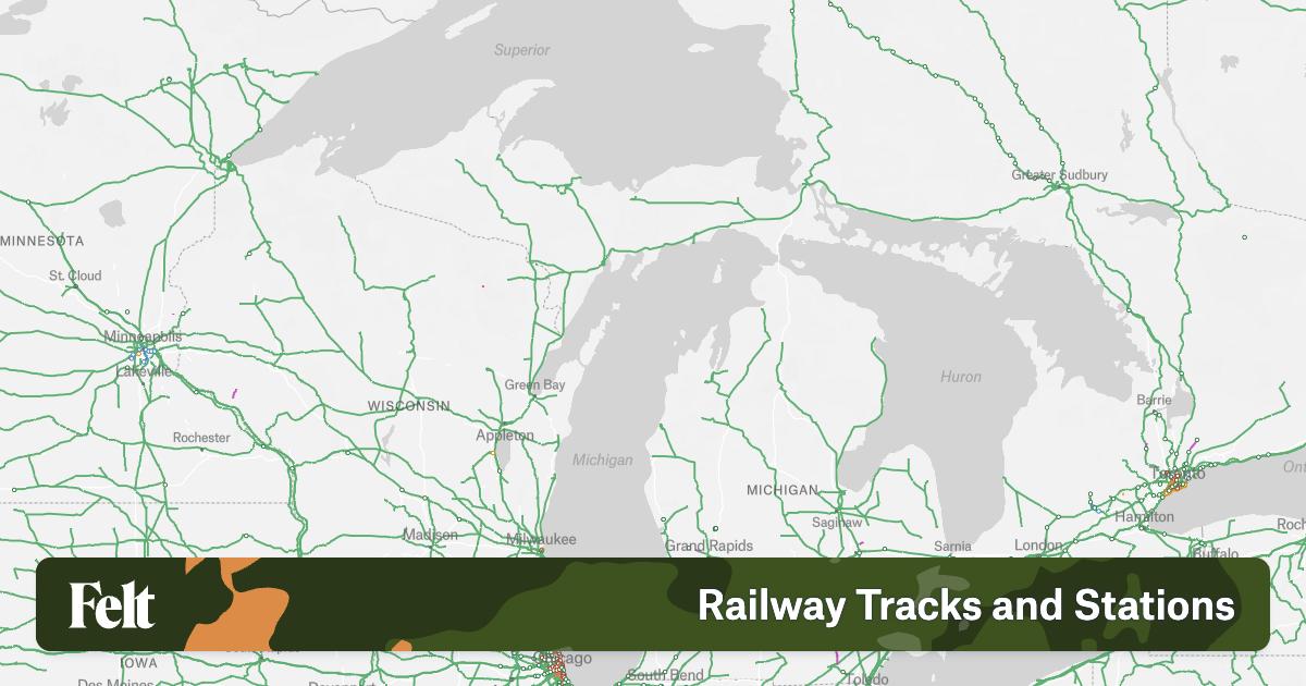 Railway Tracks and Stations in Michigan