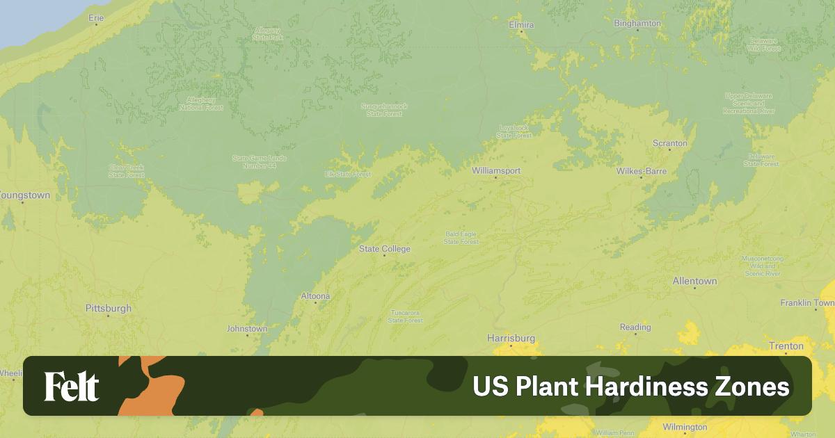 Plant Hardiness Zones in Pennsylvania
