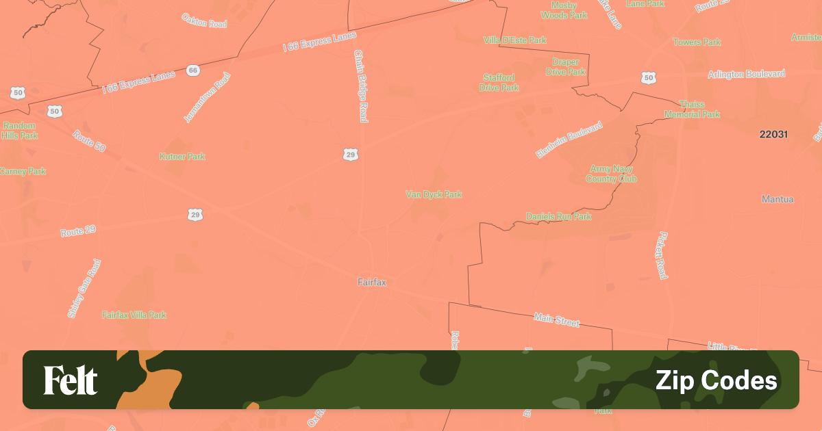 ZIP Codes in Fairfax city, Virginia