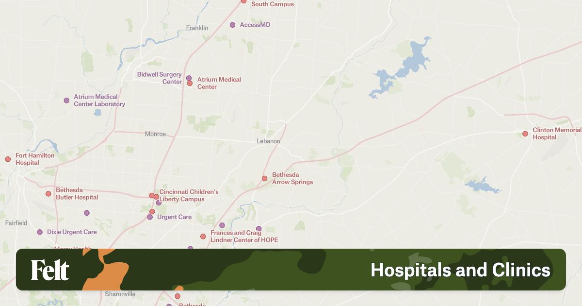 Hospitals and clinics in Warren County, Ohio