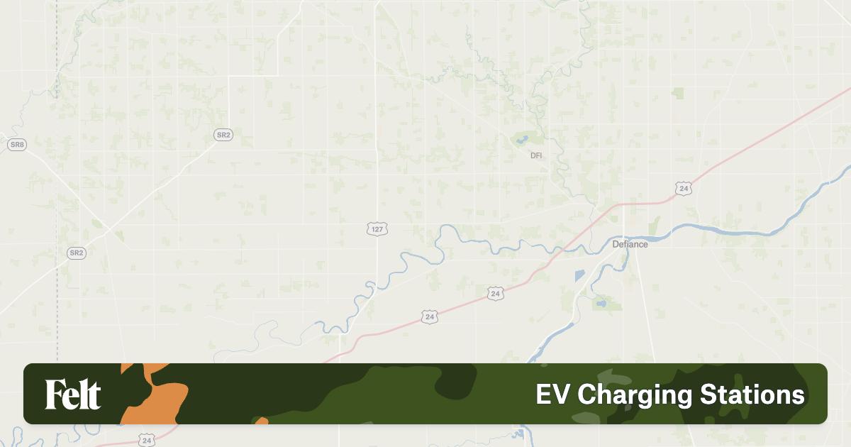 Electric Vehicle Charging Stations in Defiance County, Ohio