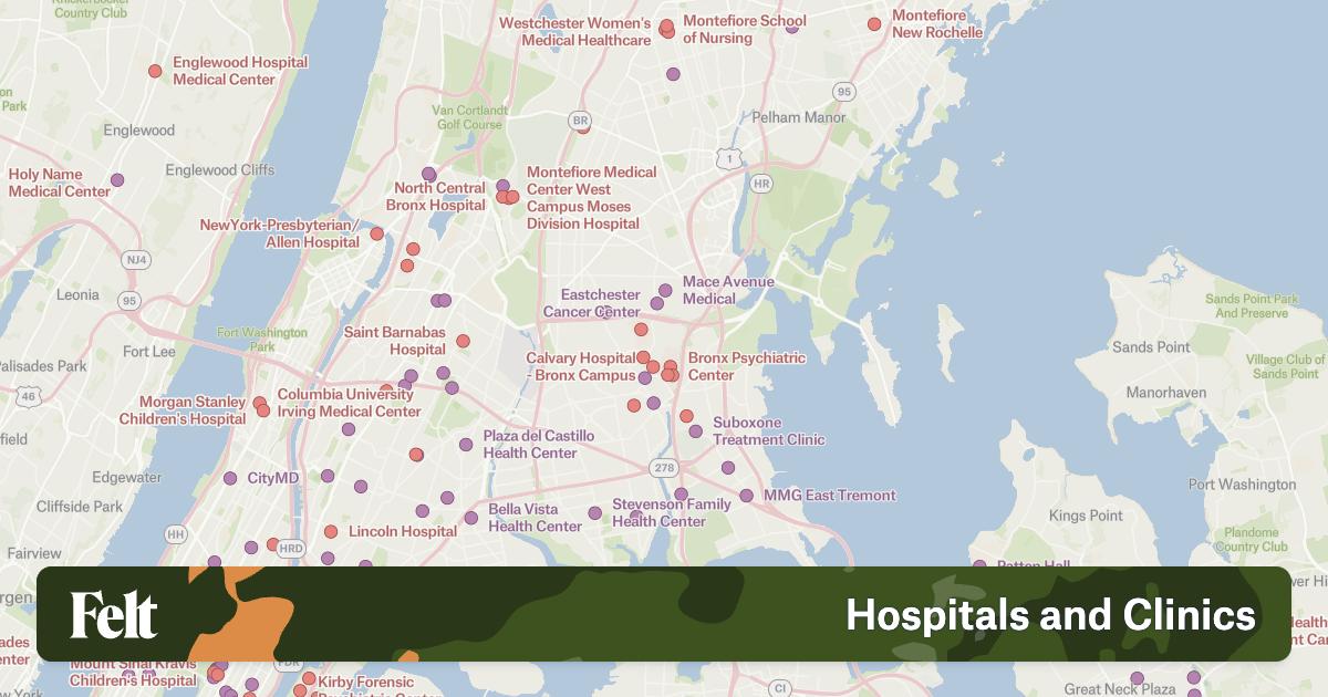 Hospitals and clinics in Bronx County, New York