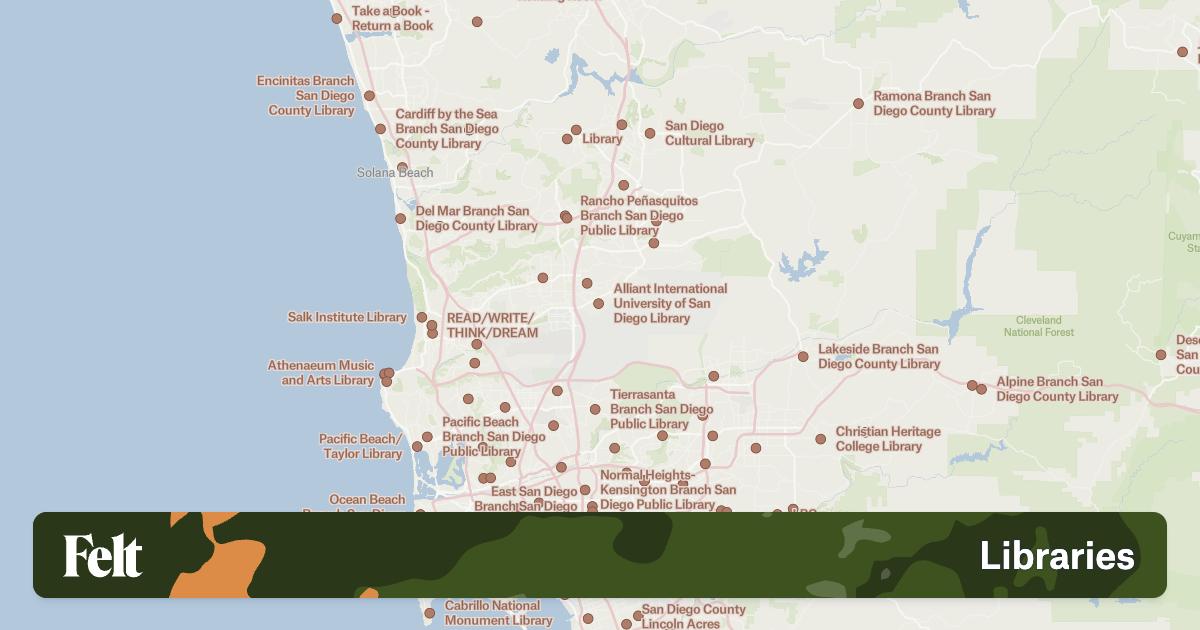 Libraries in the city of San Diego, California