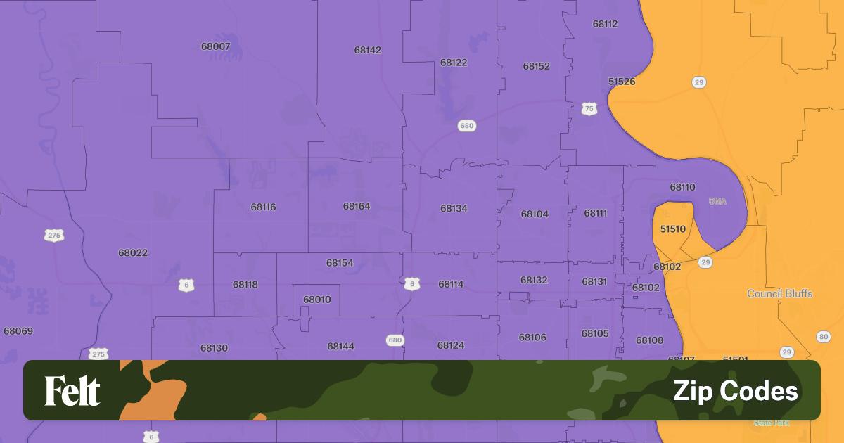 ZIP Codes in the city of Omaha, Nebraska