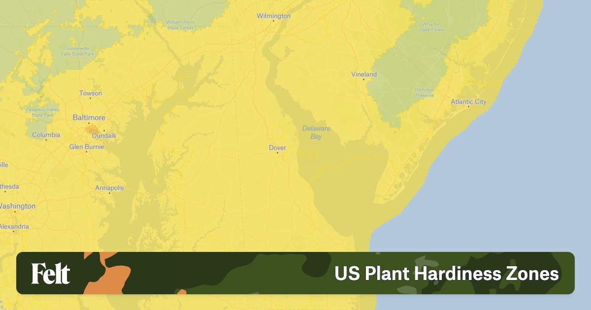 Plant Hardiness Zones in Delaware