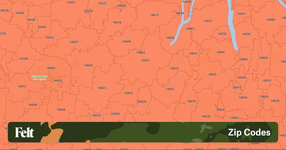 ZIP Codes in Steuben County, New York