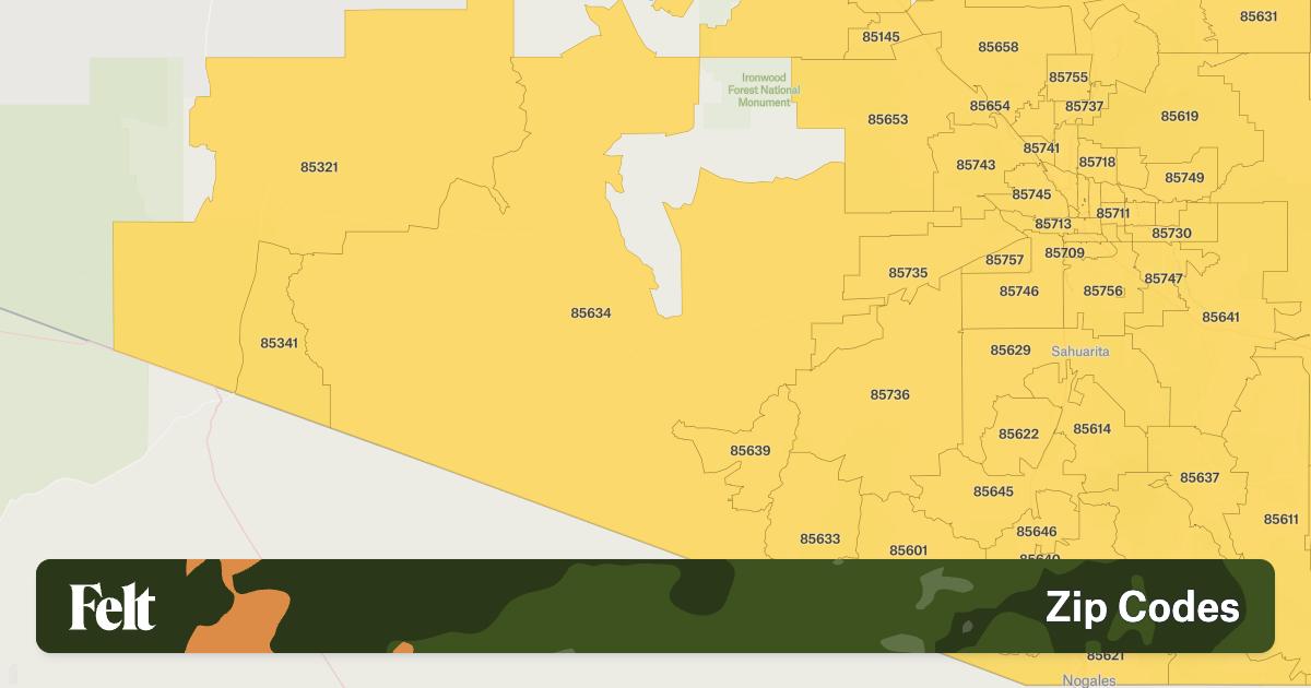 ZIP Codes in Pima County, Arizona