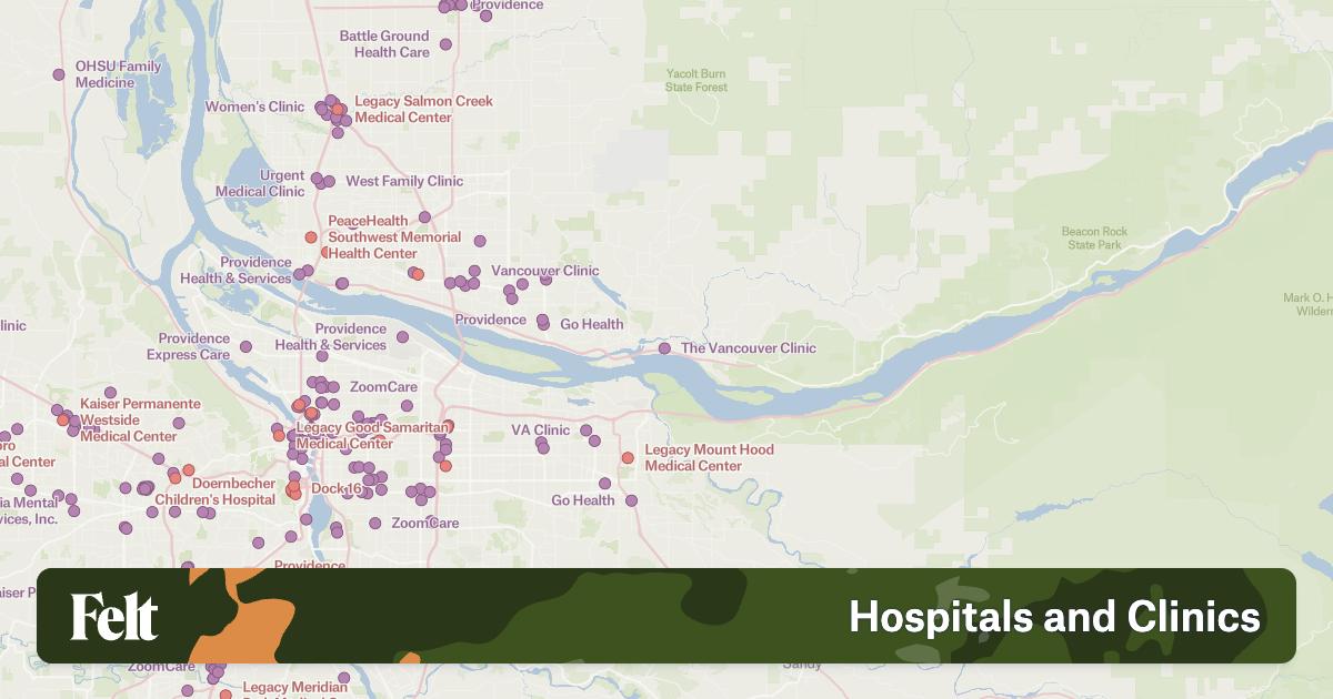 Hospitals and clinics in Multnomah County, Oregon
