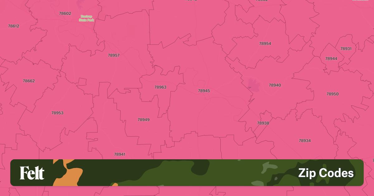 ZIP Codes in Fayette County, Texas