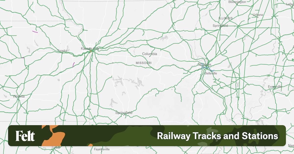 Railway Tracks and Stations in Missouri