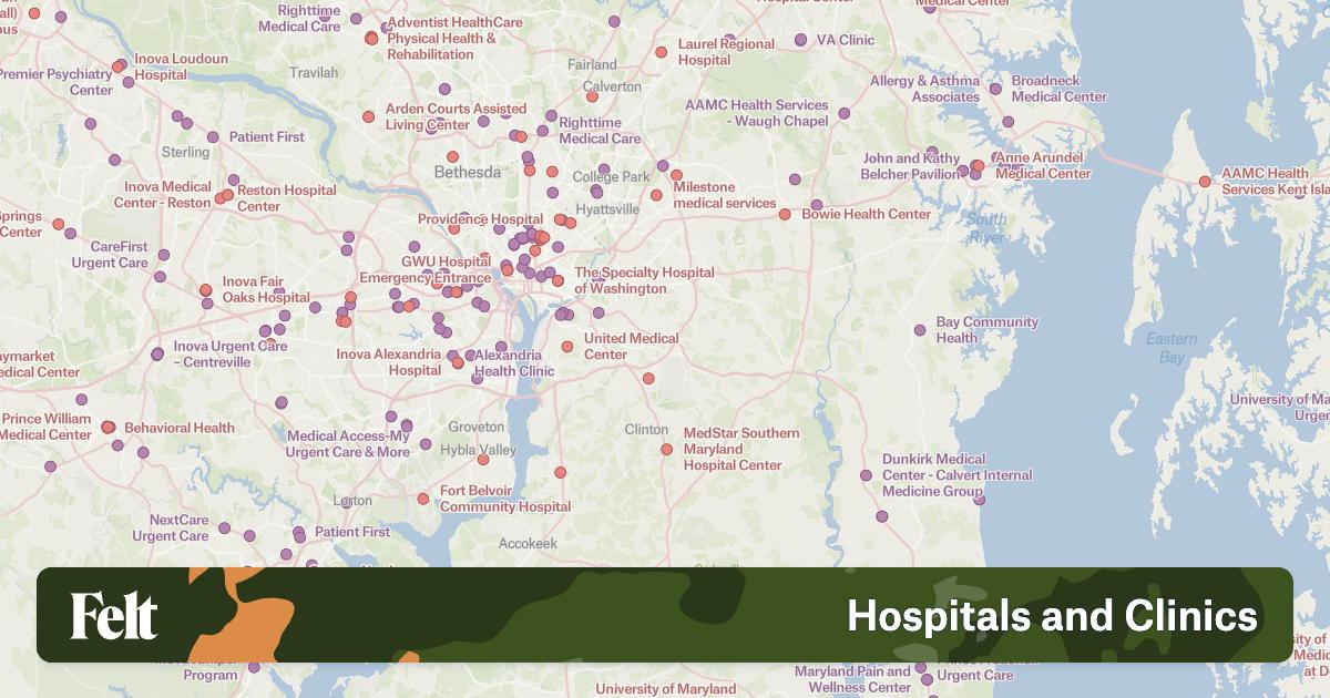 Hospitals and clinics in Prince George's County, Maryland