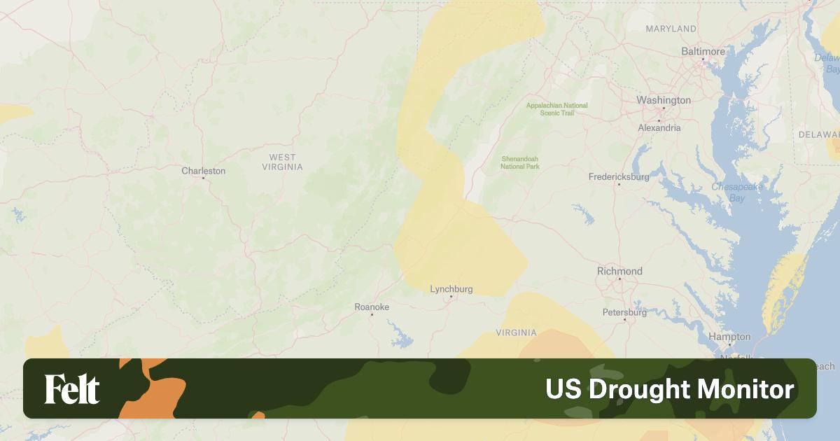 US Drought Monitor in Virginia