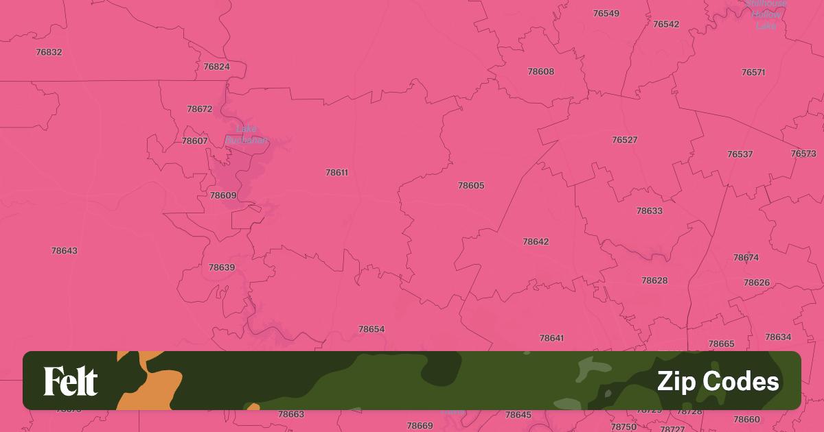 ZIP Codes in Burnet County, Texas