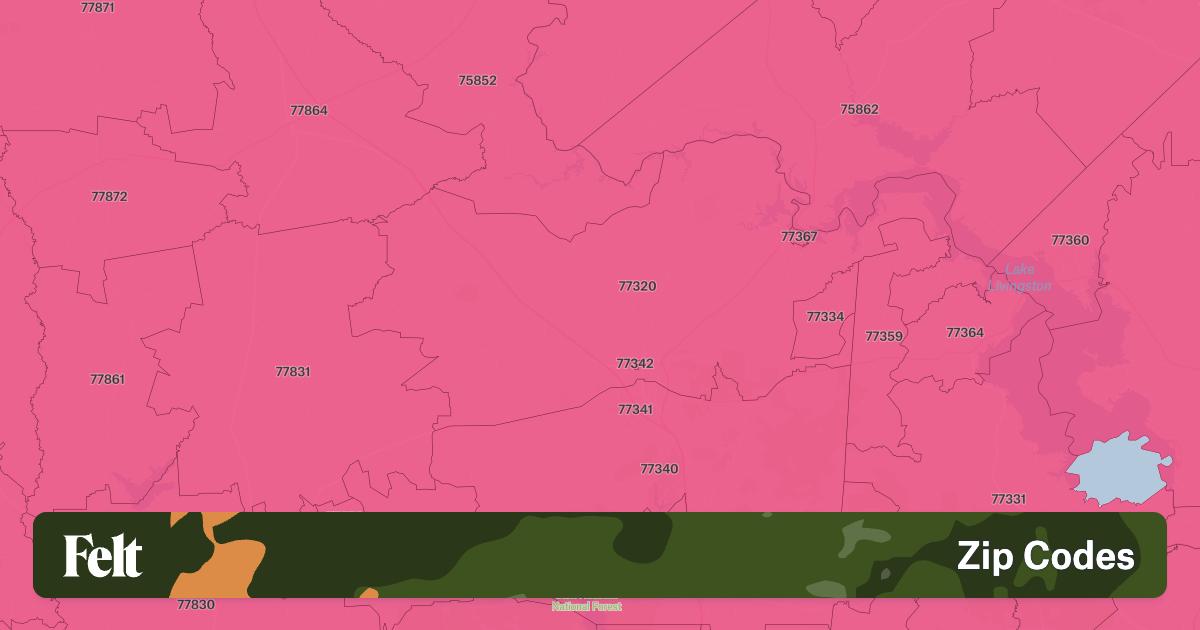 ZIP Codes in Walker County, Texas