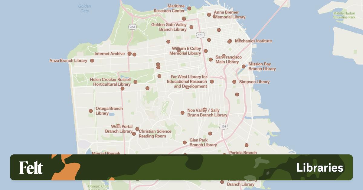 Libraries in the city of San Francisco, California