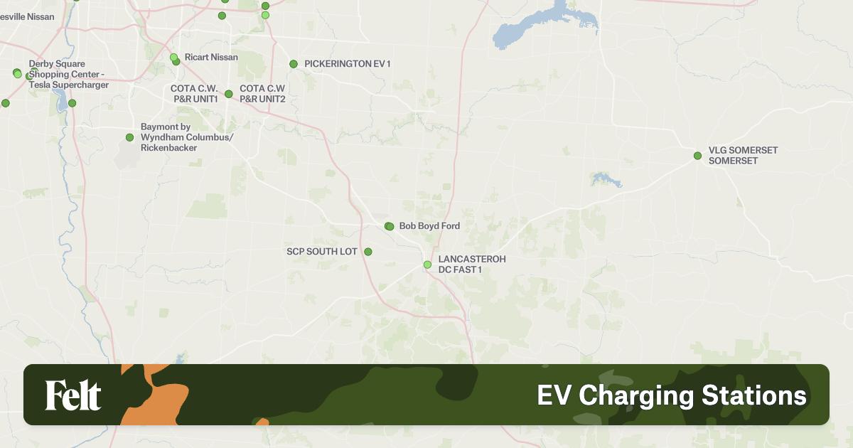 Electric Vehicle Charging Stations in Fairfield County, Ohio