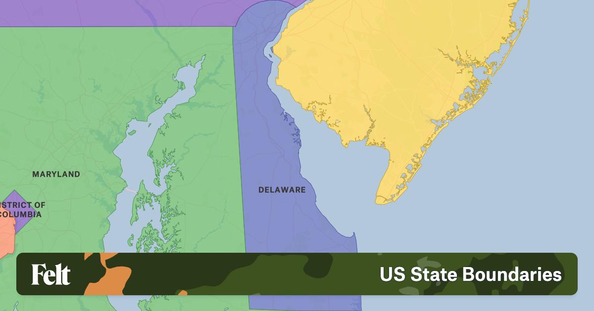 State Boundaries in Delaware