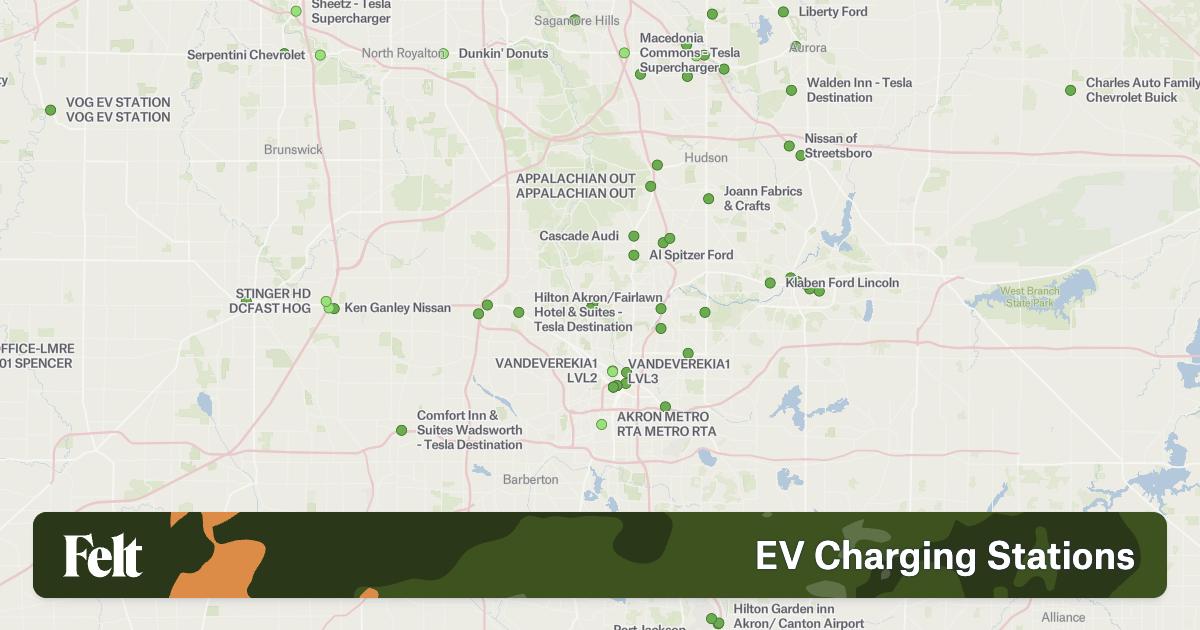 Electric Vehicle Charging Stations in Summit County, Ohio