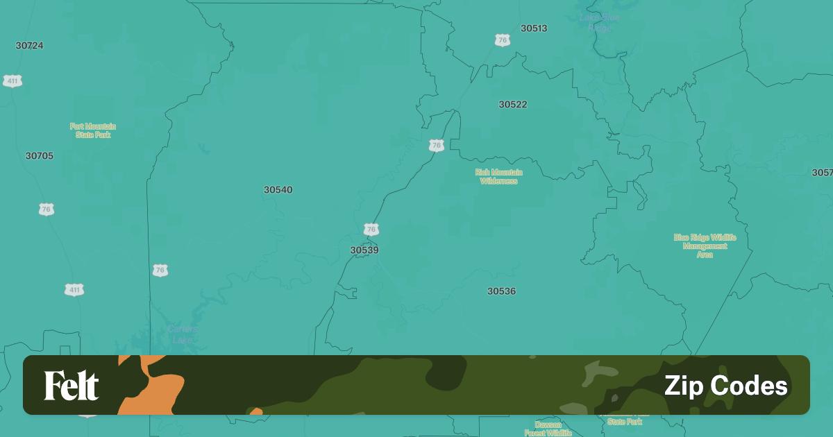 ZIP Codes in Gilmer County, Georgia