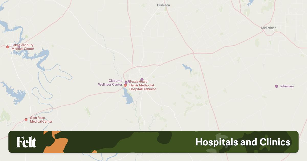 Hospitals and clinics in Johnson County, Texas