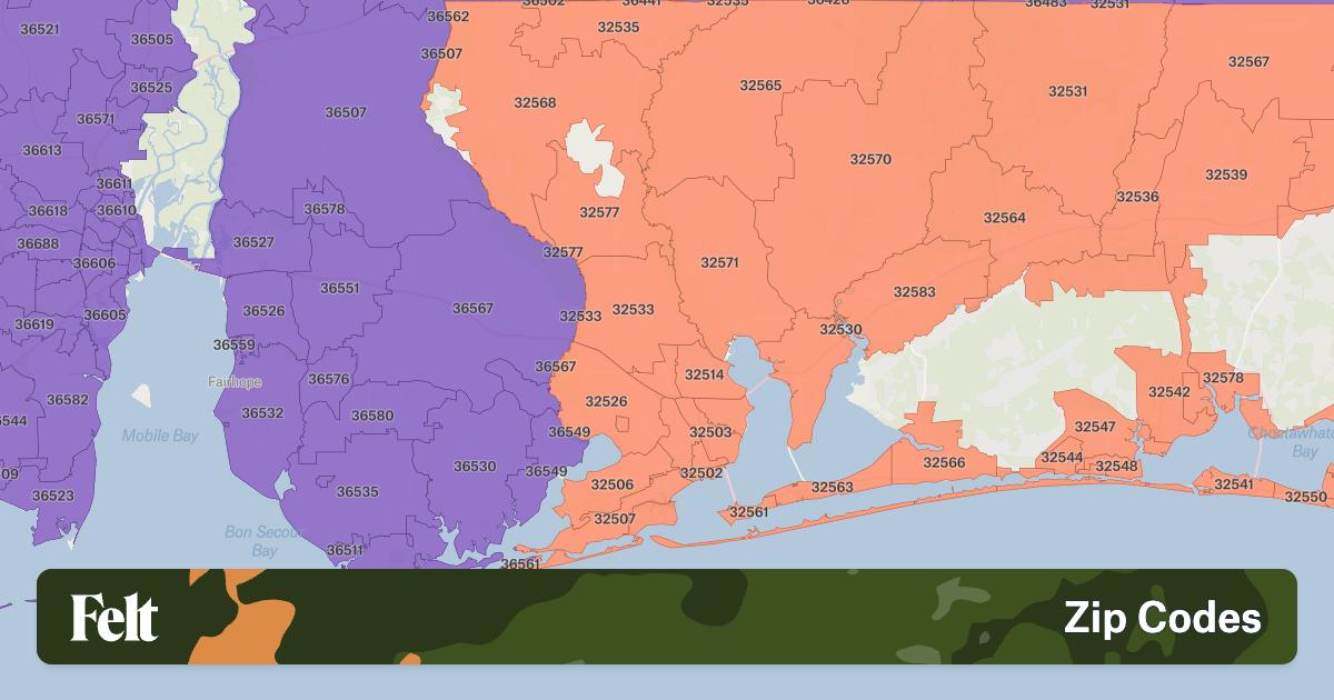 ZIP Codes in Escambia County, Florida