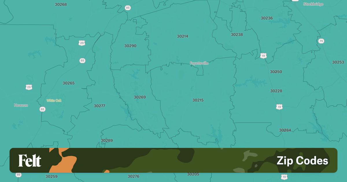 ZIP Codes in Fayette County, Georgia