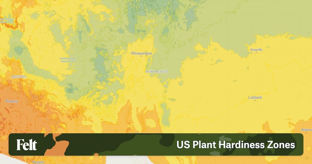 Plant Hardiness Zones in New Mexico