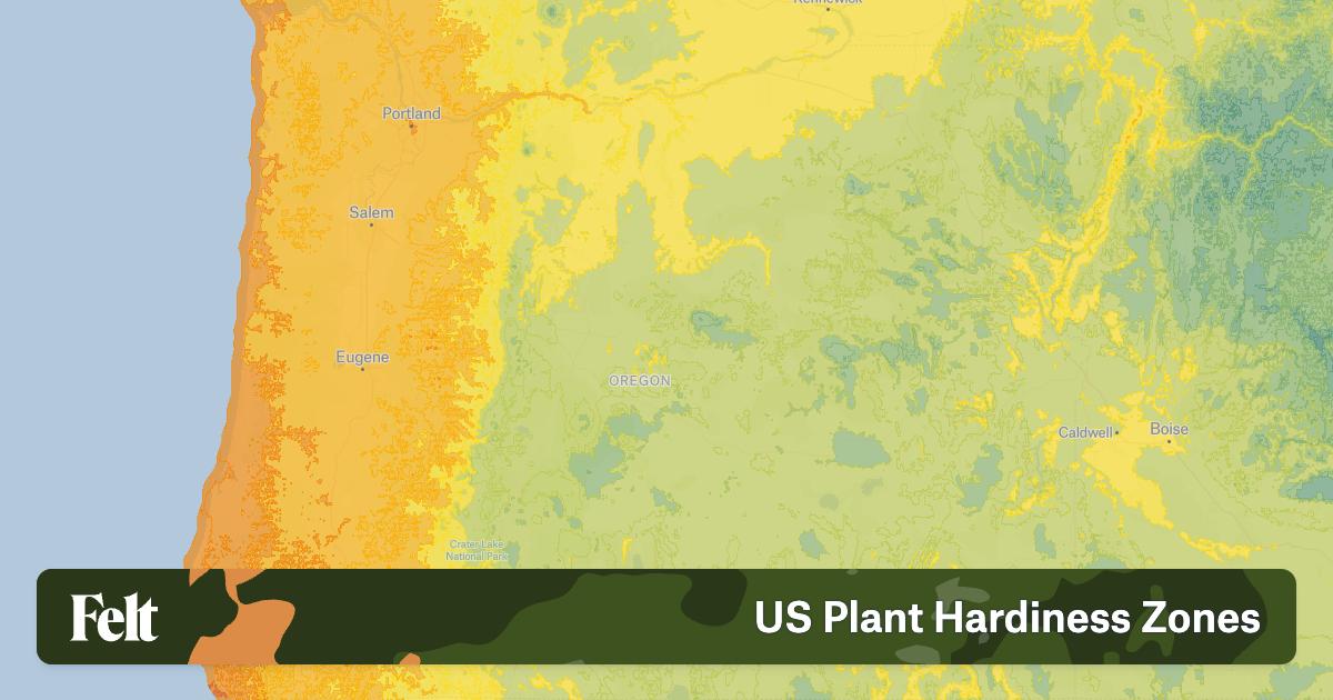 Plant Hardiness Zones in Oregon
