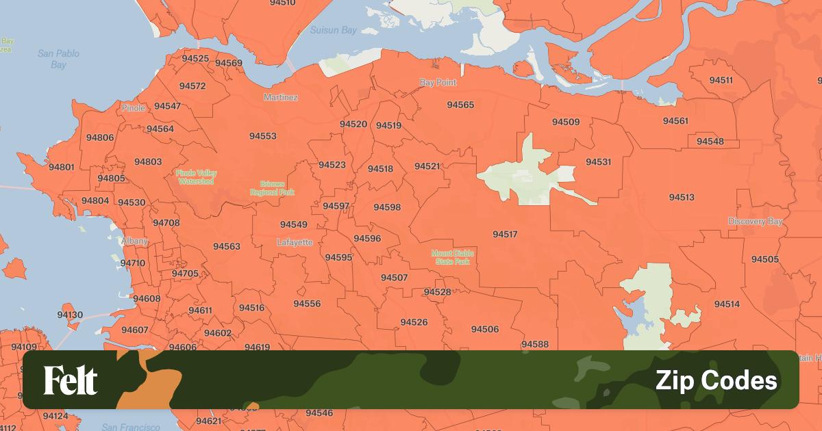 ZIP Codes in Contra Costa County, California